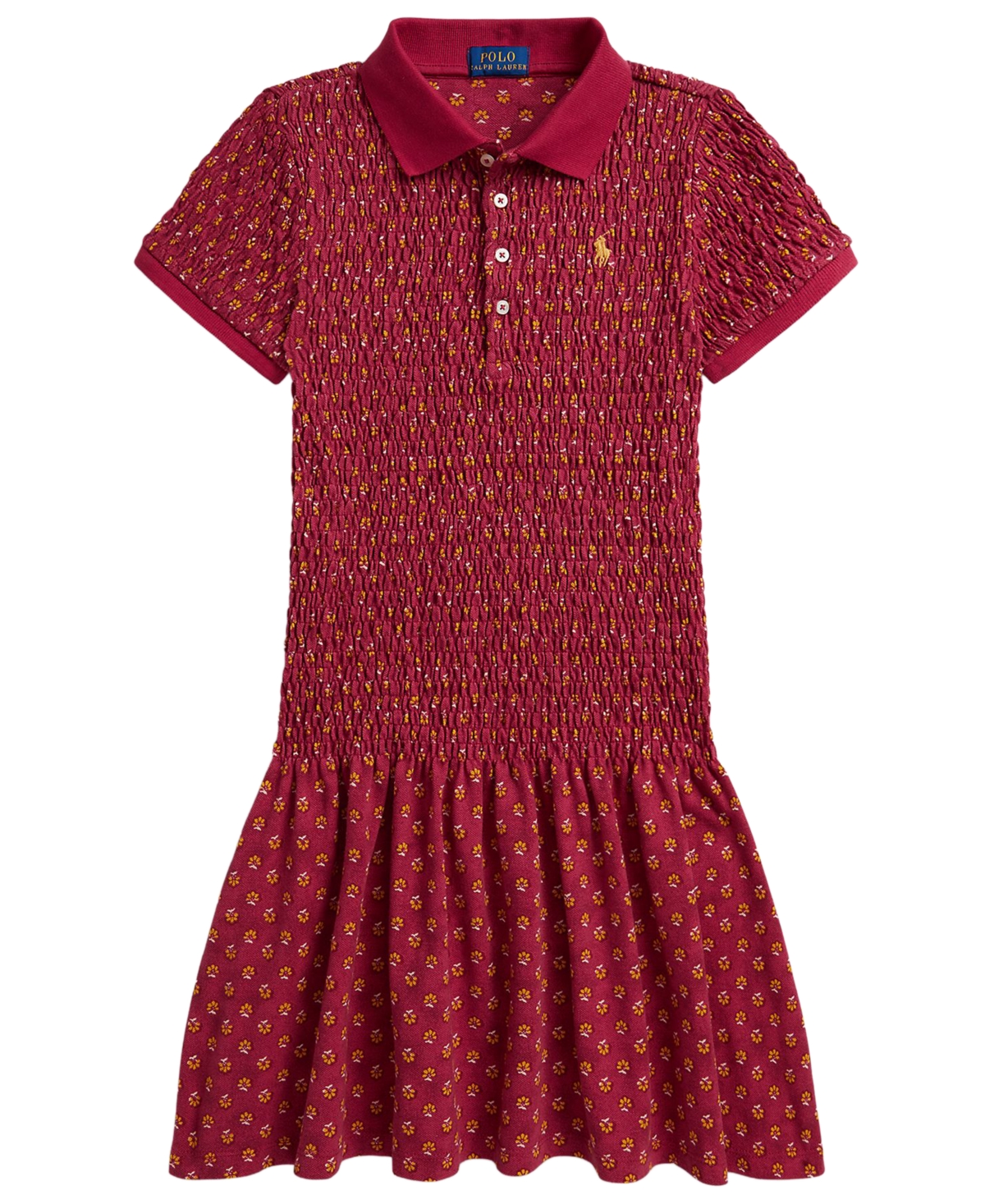 Click here for Polo Ralph Lauren Girls 7-16 Floral Smocked Stretc... prices