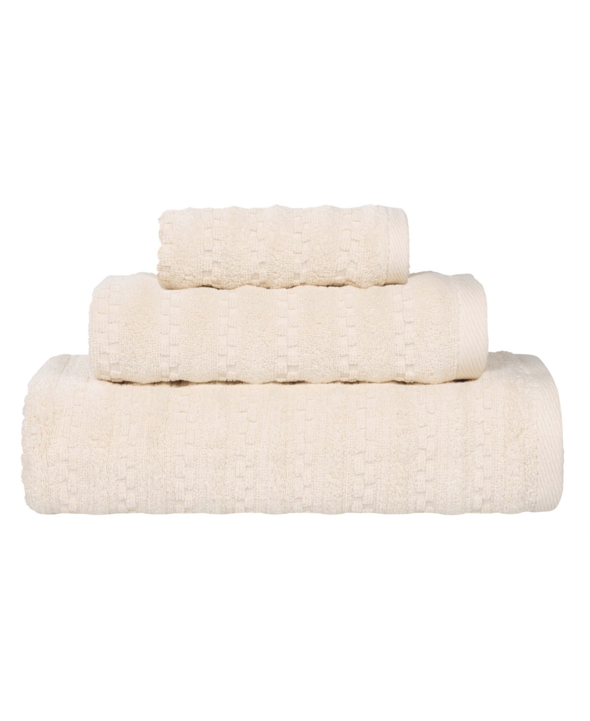 Click here for Superior Zuma Cotton 3-Piece Towel Set - Ivory prices