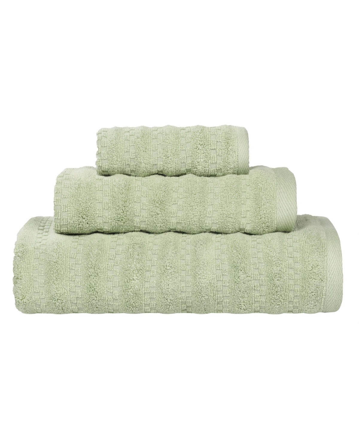 Click here for Superior Zuma Cotton 3-Piece Towel Set - Green prices