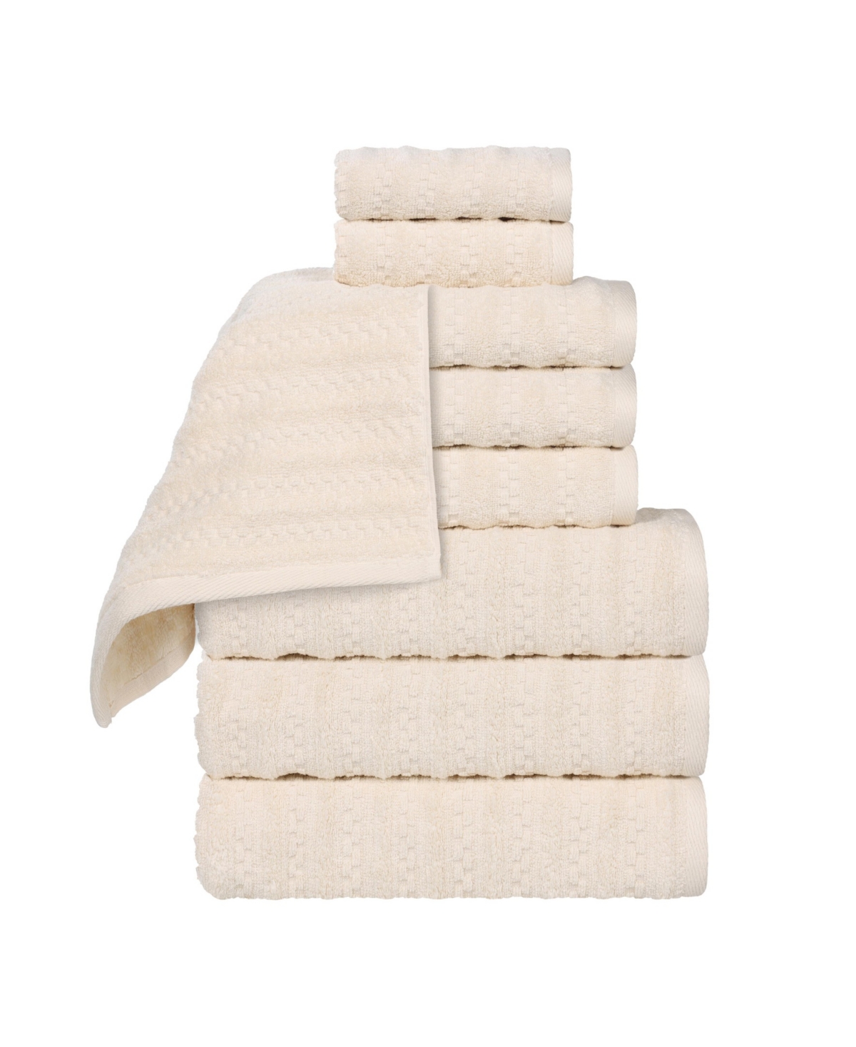 Click here for Superior Zuma Cotton 9-Piece Towel Set - Ivory prices