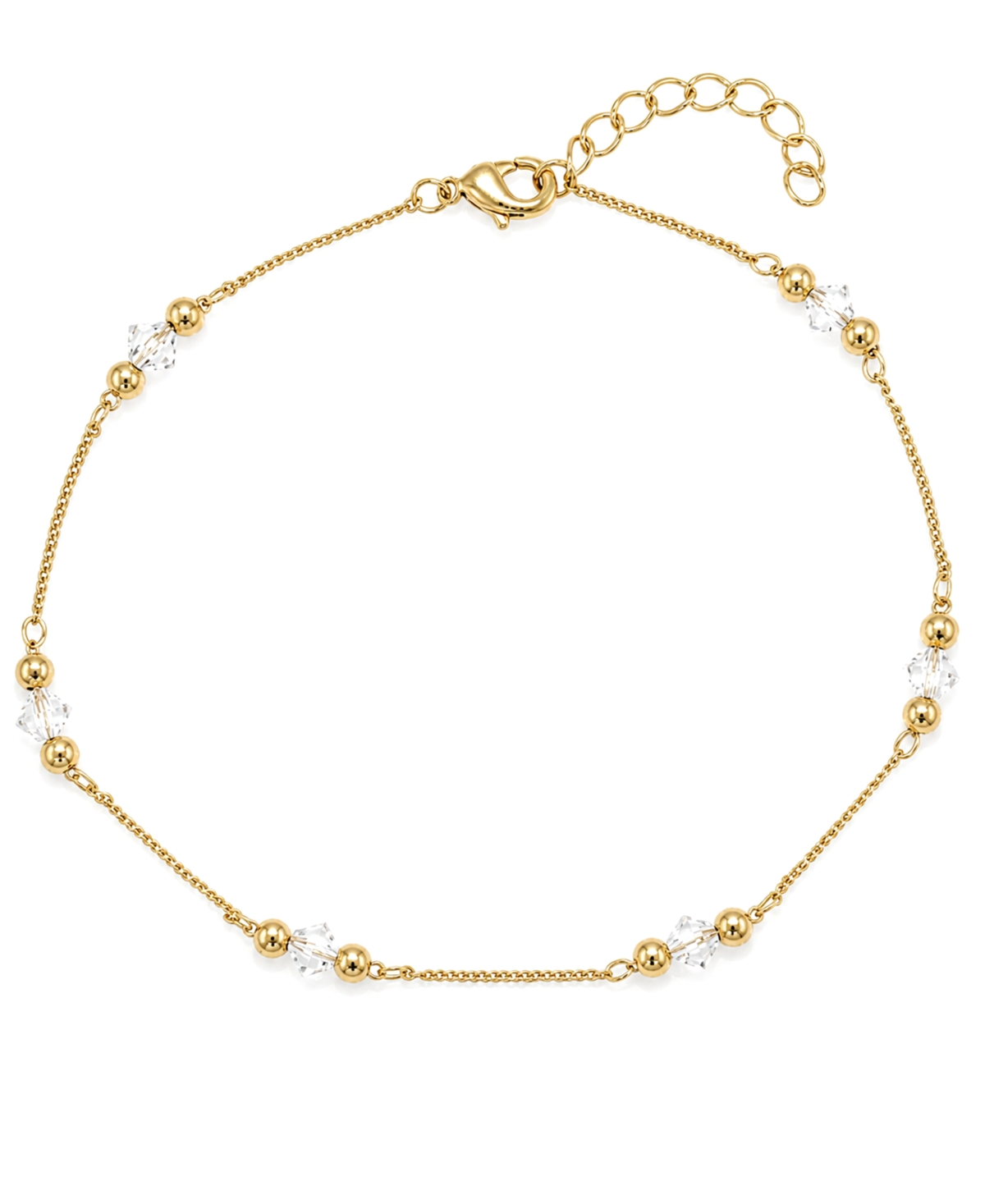 Click here for And Now This Crystal and Round Bead Chain Anklet i... prices