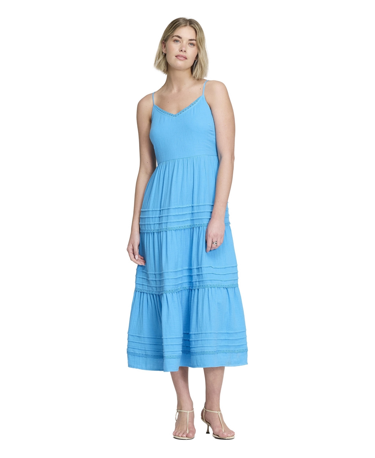 Click here for Finery London Womens Hazel Cotton Cheesecloth Midi... prices
