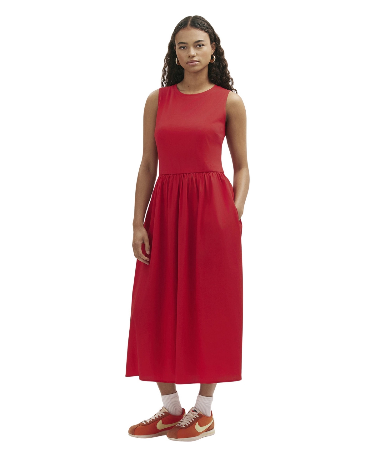 Click here for Finery London Womens Georgie Cotton Sleeveless Mid... prices