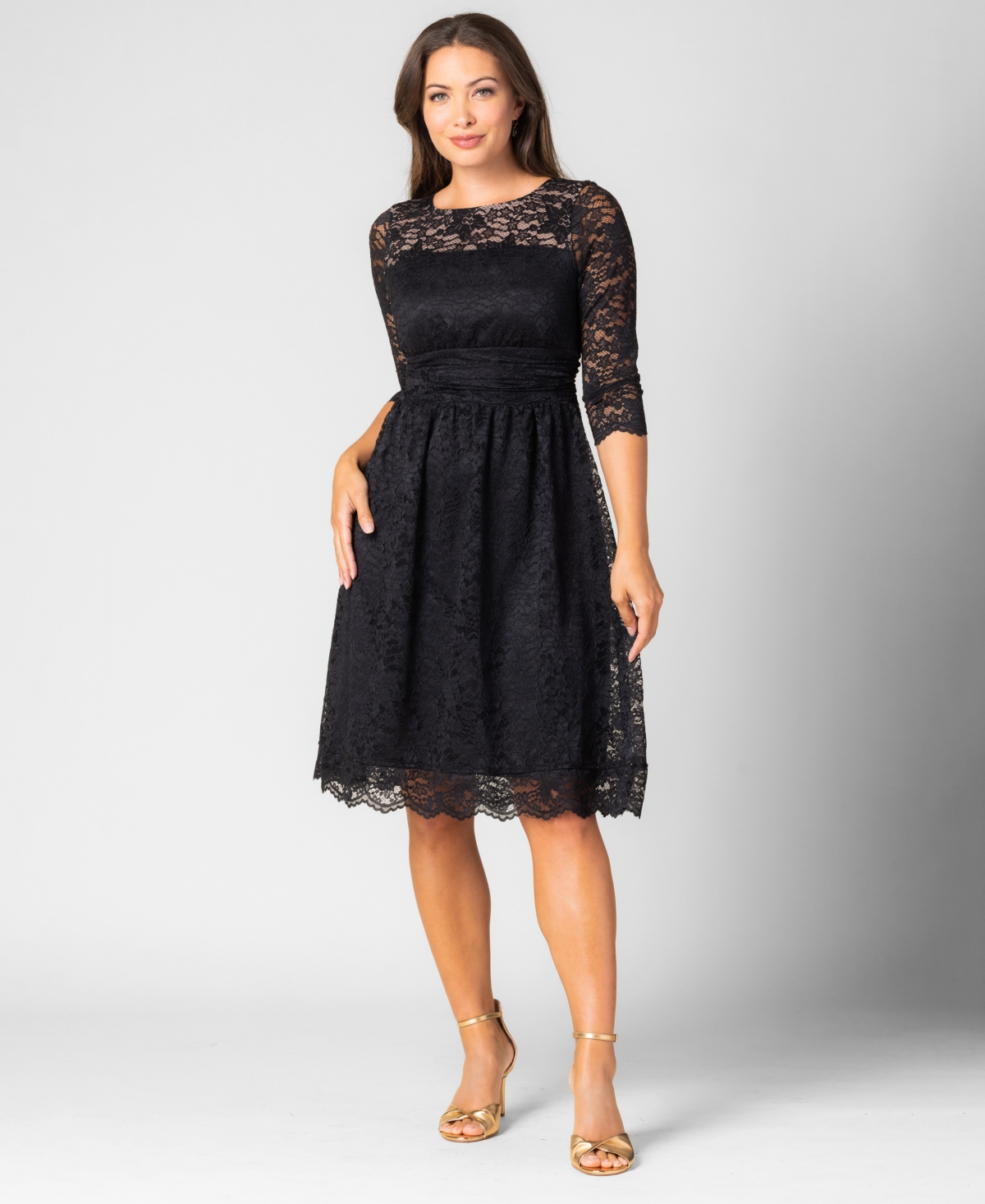 Click here for Kiyonna Womens Luna Lace Cocktail Midi Dress - Ony... prices