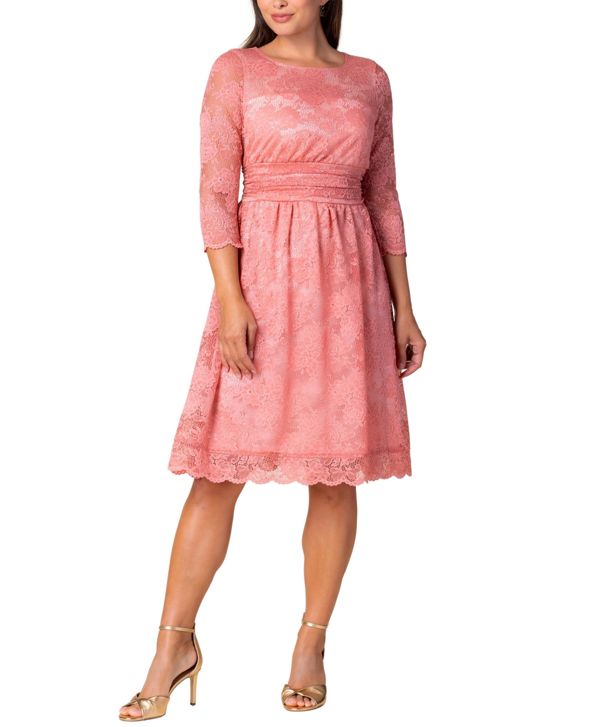 Click here for Kiyonna Womens Luna Lace Cocktail Midi Dress - Fre... prices