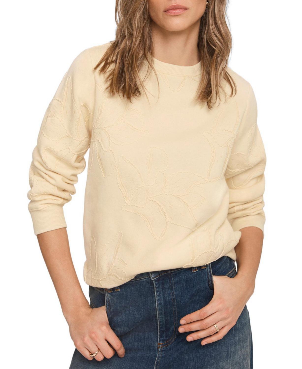 Click here for Mint Velvet Womens Embroidered Sweatshirt - Yellow prices