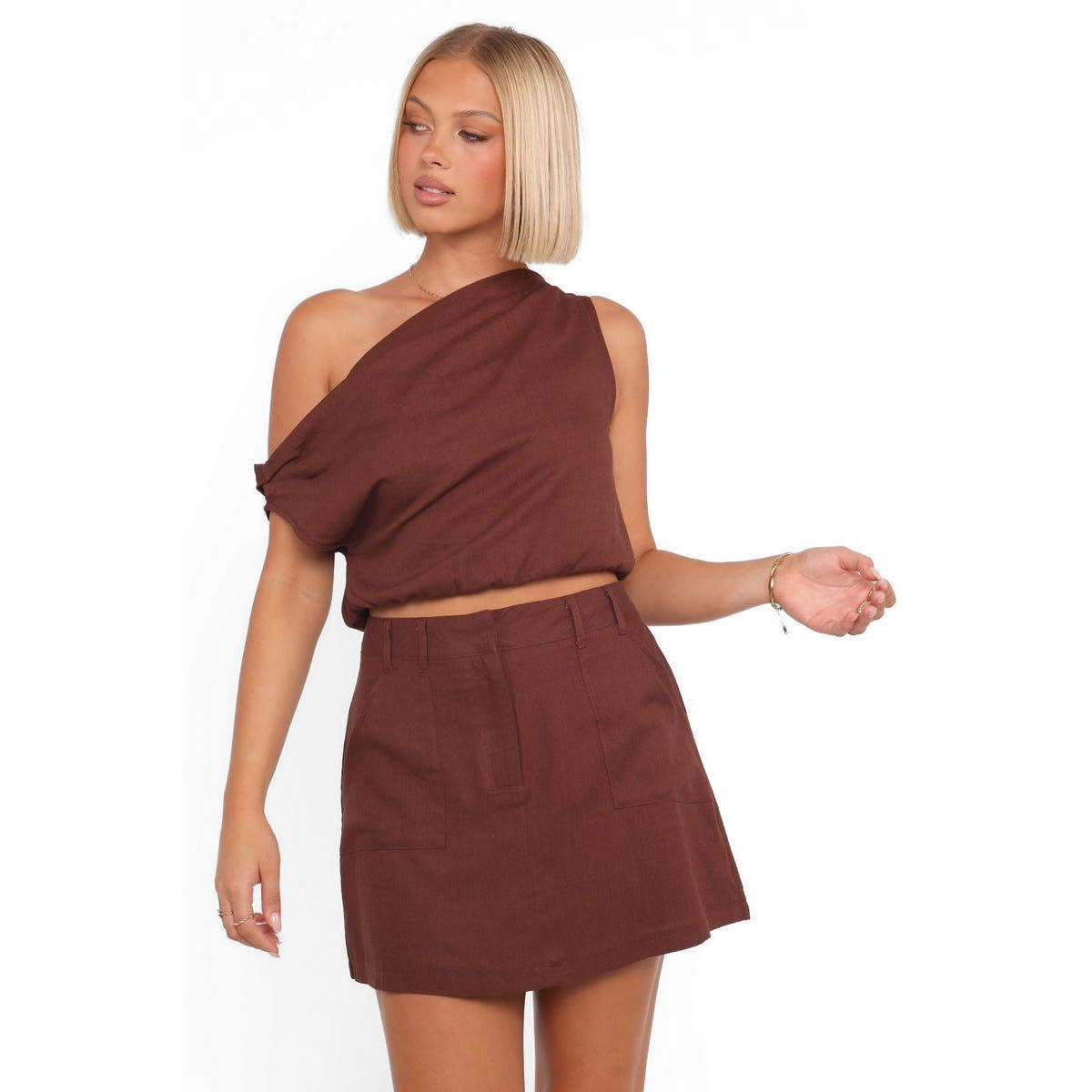 Click here for Petal and Pup Womens Shaw Off-Shoulder Cropped Top... prices