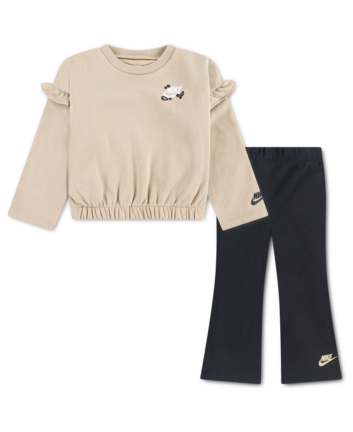 Click here for Nike Toddler Girls 2T-4T Ruffle Top and Flared Leg... prices