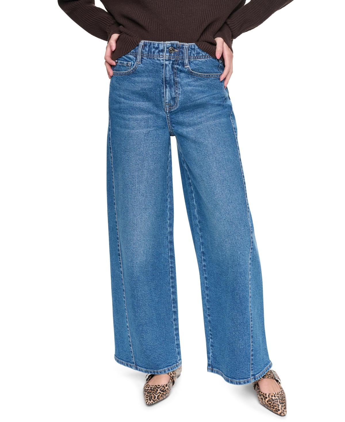 Click here for Dkny Jeans Womens Mr High-Waisted Wide-Leg Relaxed... prices