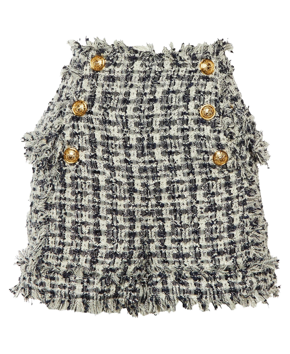 Click here for Pre-Owned Balmain Womens Tweed Frayed Hem Shorts -... prices