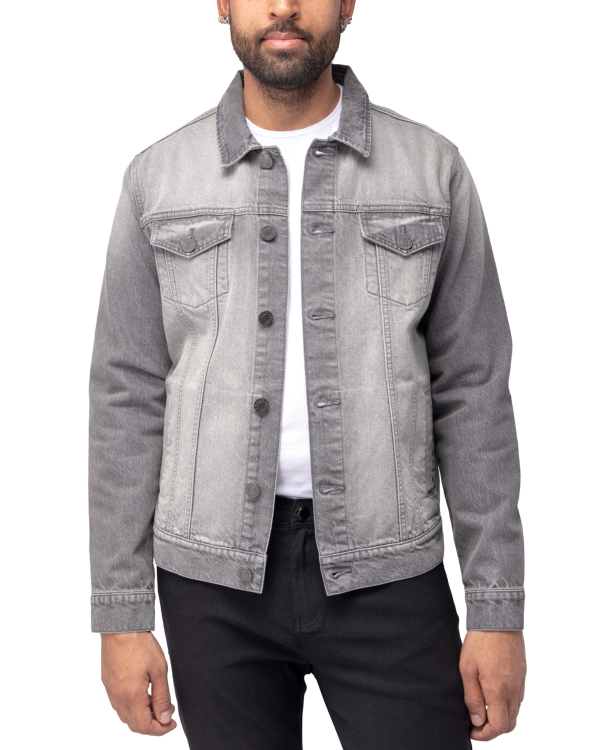 Click here for X-Ray Mens Denim Jacket - Grey prices