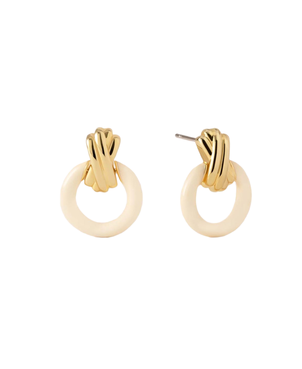 Click here for Ana Luisa Remi 14k Gold-Plated White Enamel Stud E... prices