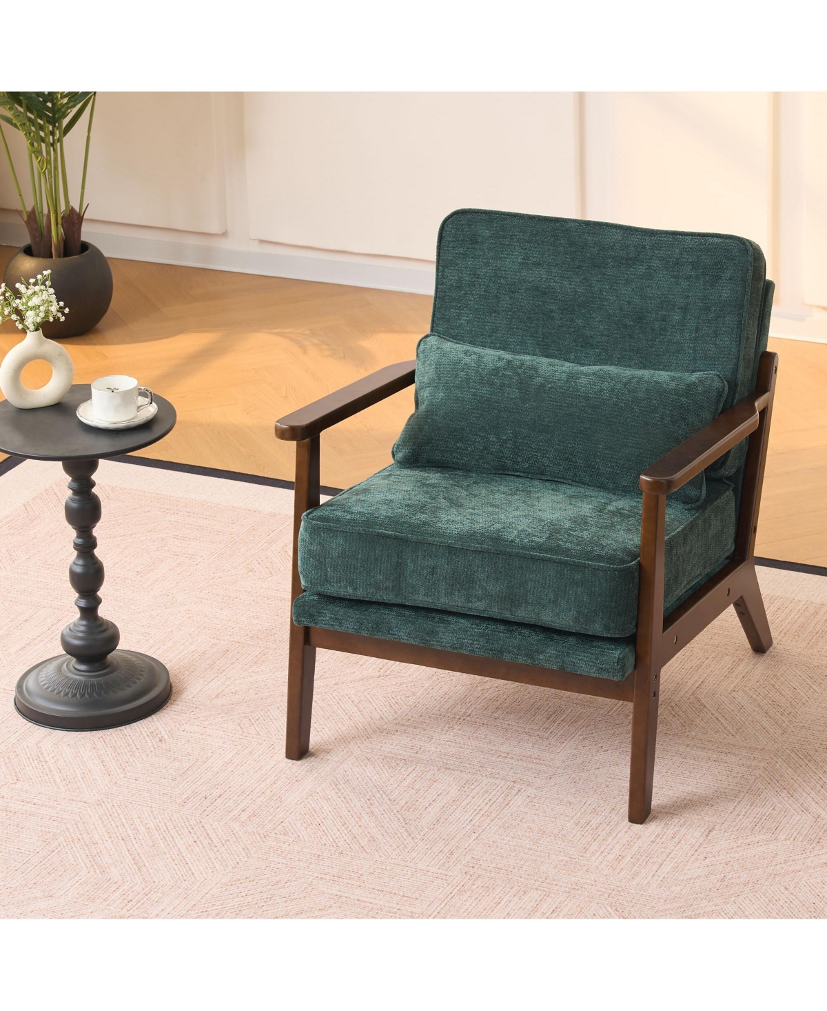 Click here for Rainsken Upholstered Mid Century Modern Accent Cha... prices