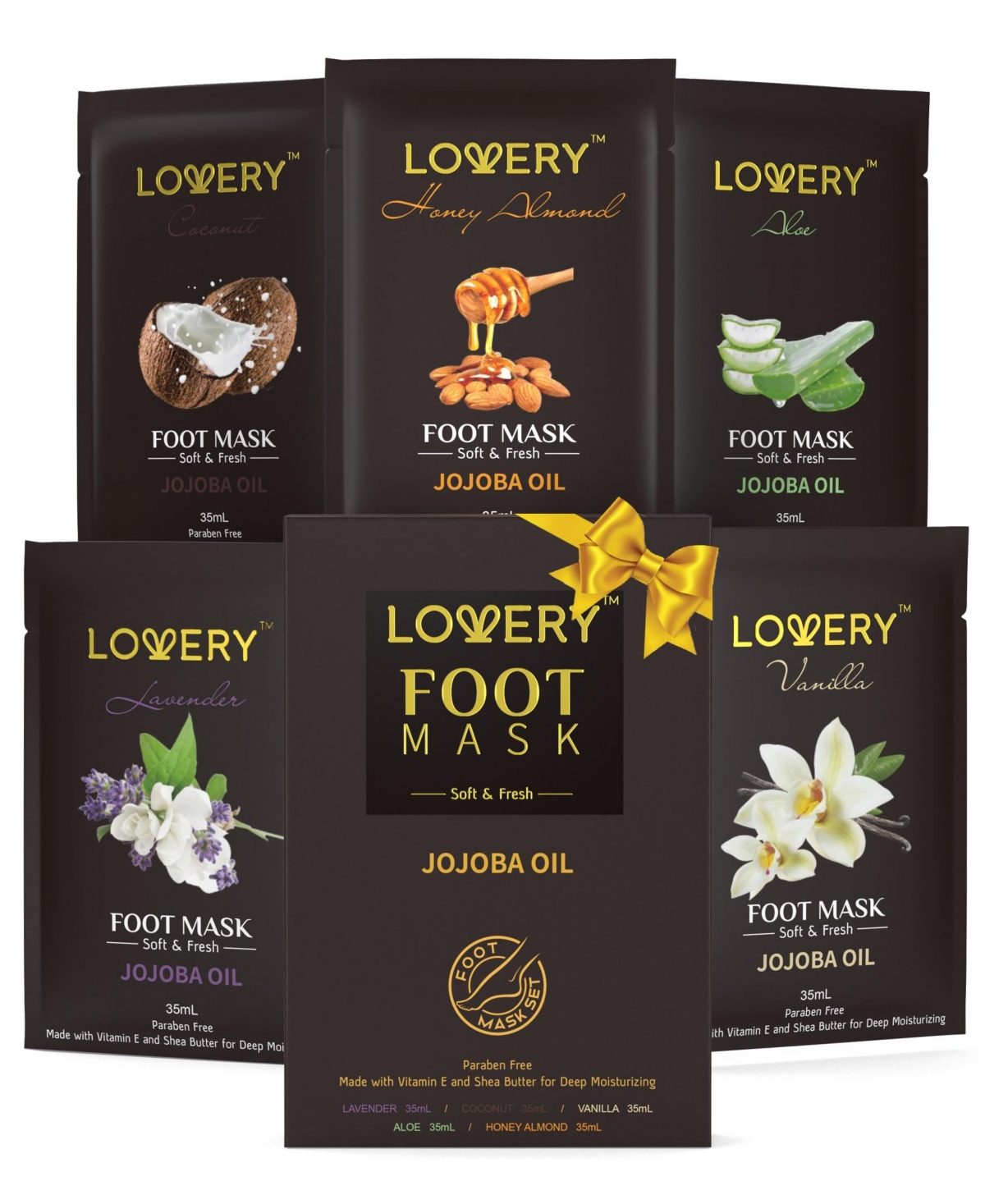 Click here for Lovery 5 Piece Conditioning Foot Mask Set - Multi prices