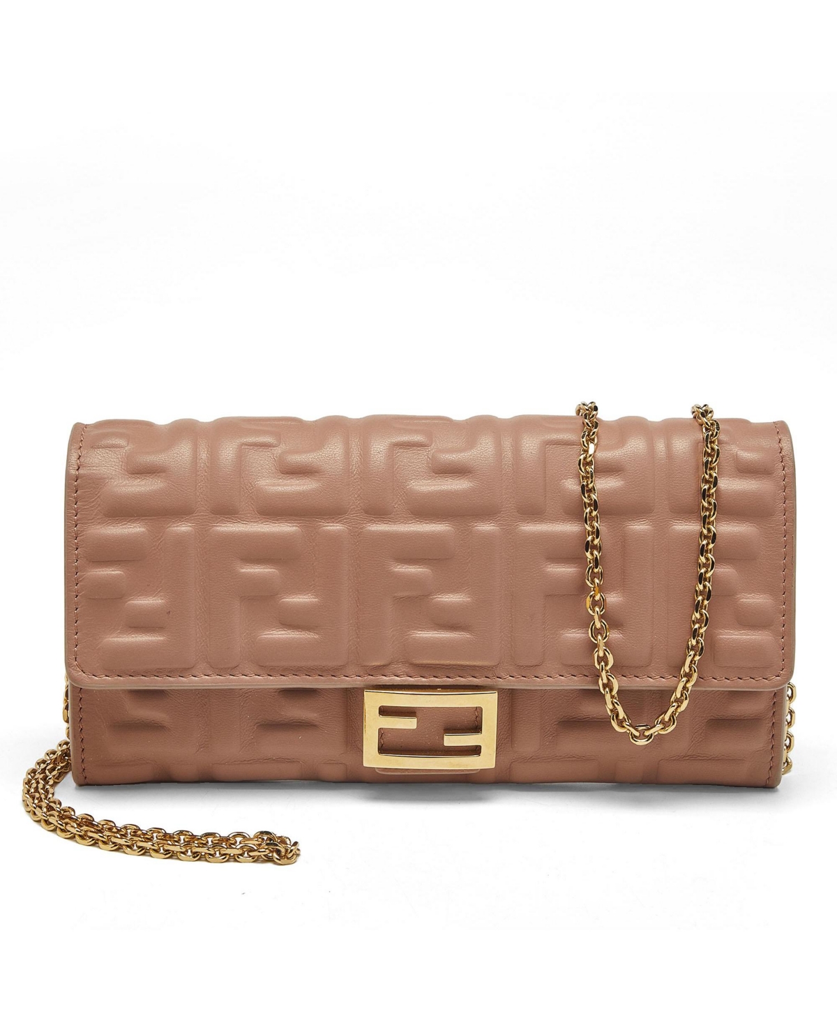 Click here for Pre-Owned Fendi Womens Zucca Embossed Leather Bagu... prices