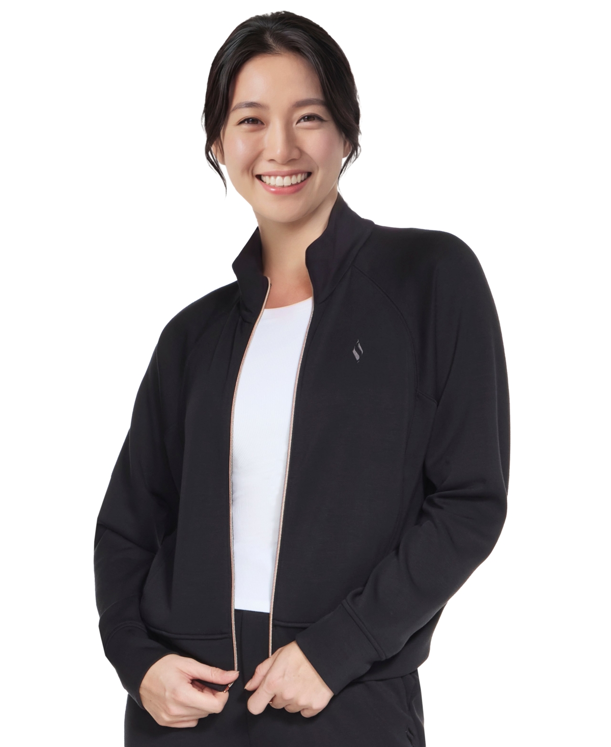 Click here for Skechers Womens Cozy Luxe Full-Zip Mock-Neck Jacke... prices
