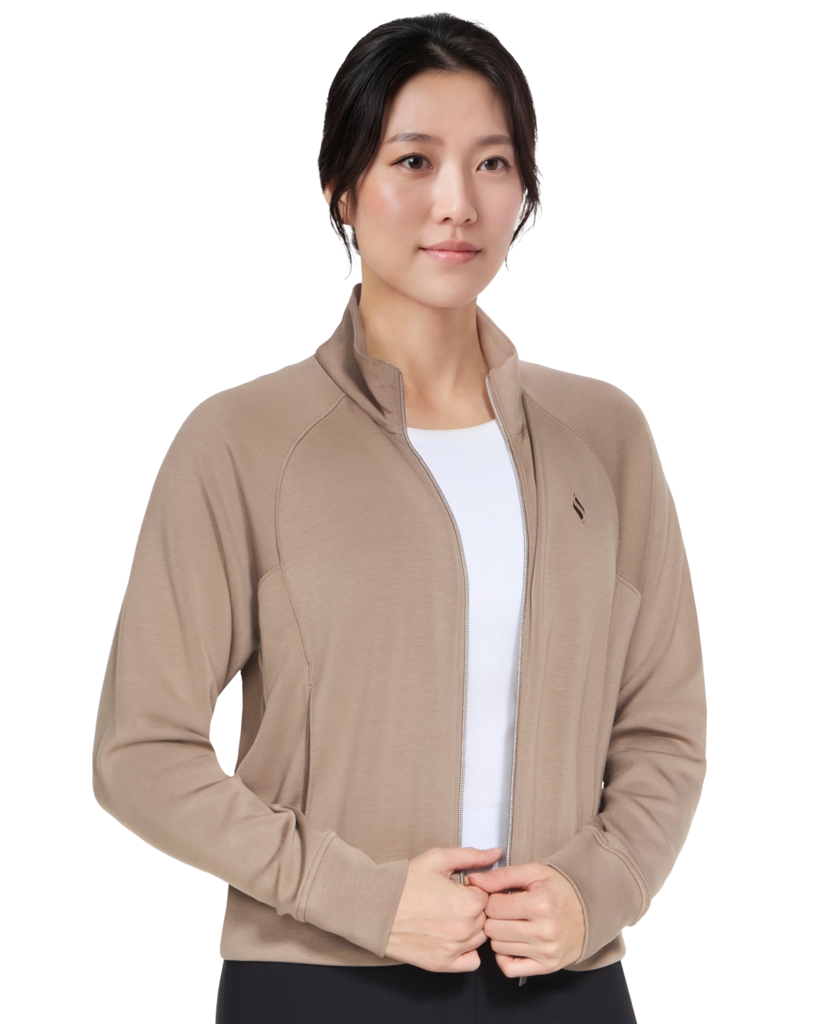 Click here for Skechers Womens Cozy Luxe Full-Zip Mock-Neck Jacke... prices