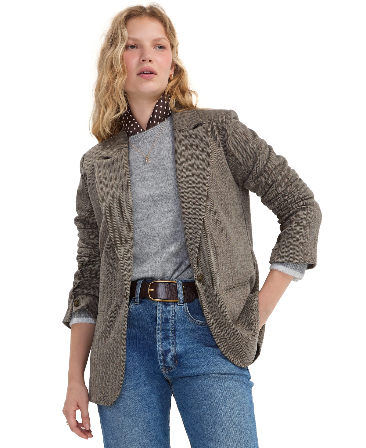 Click here for Liverpool Los Angeles Womens Herringbone Notch Col... prices