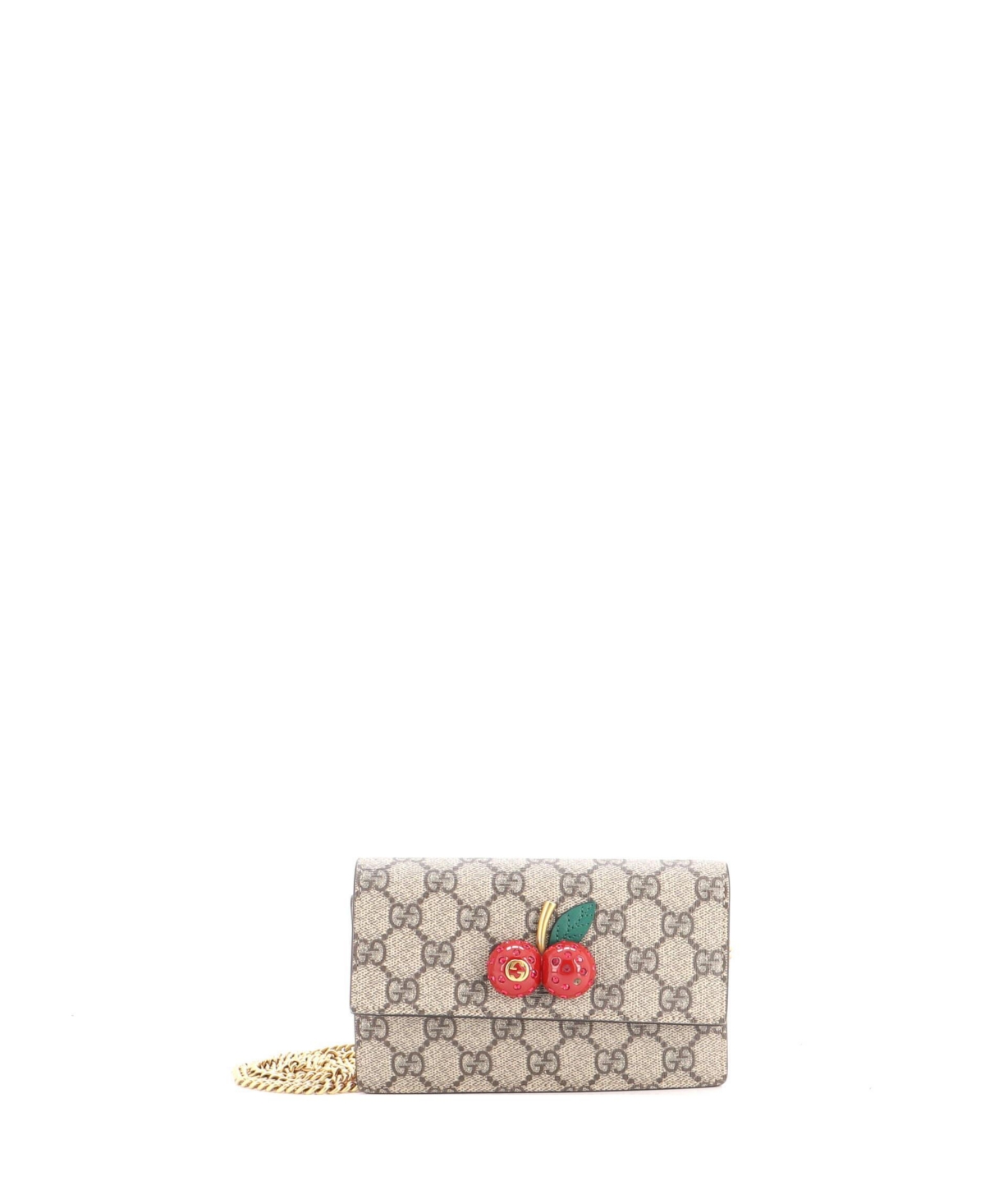 Click here for Pre-Owned Gucci Mini Cherries Wallet on Chain Gg C... prices
