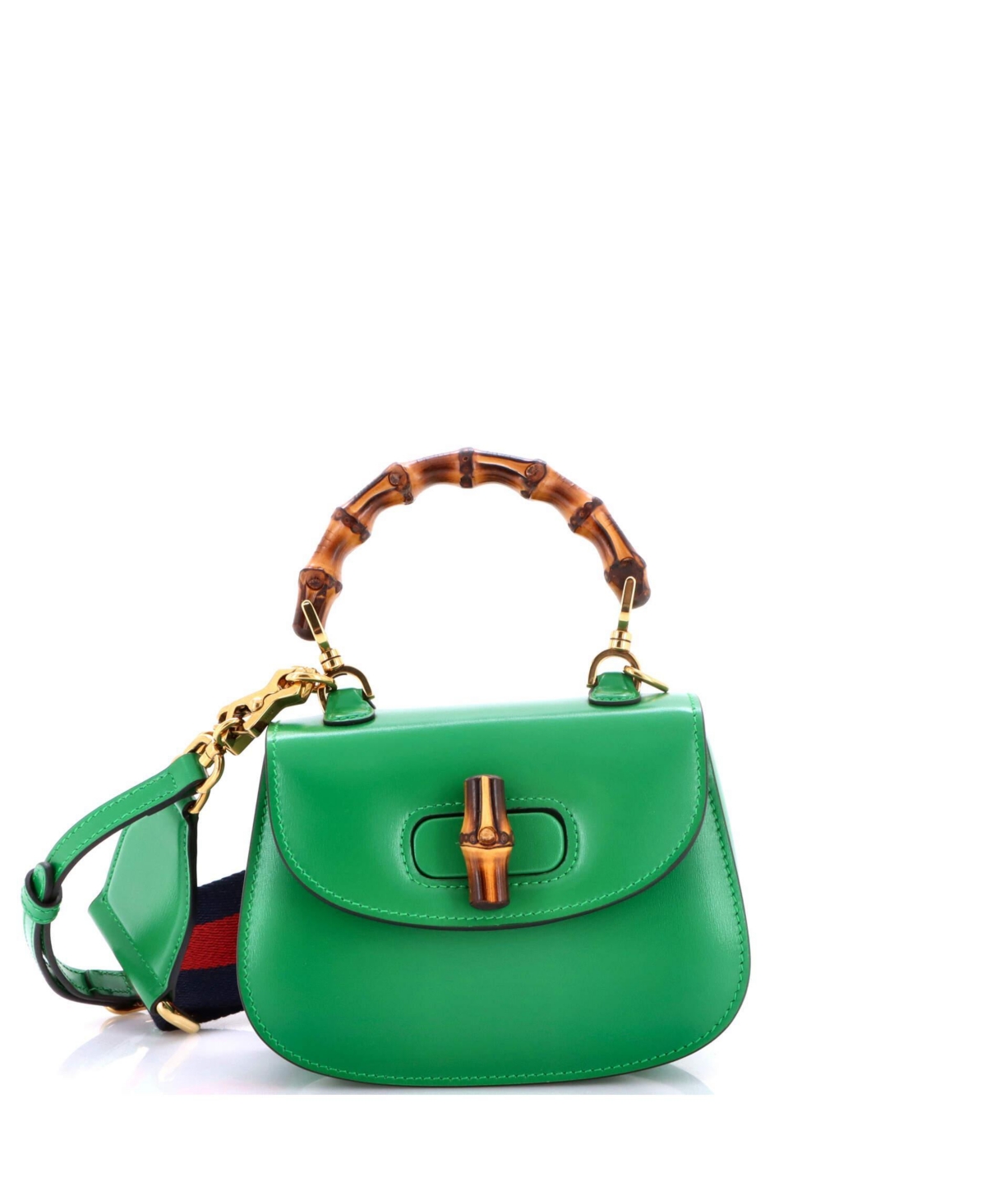 Click here for Pre-Owned Gucci Mini Bamboo 1947 Top Handle Bag Le... prices