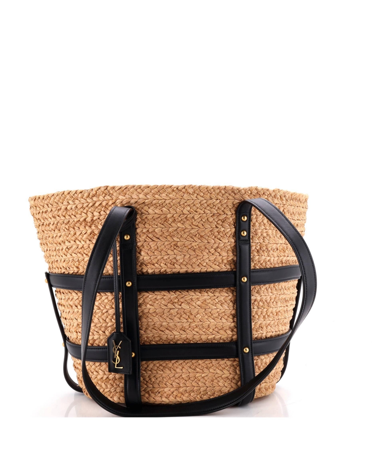 Click here for Pre-Owned Saint Laurent Caged Basket Tote Raffia w... prices