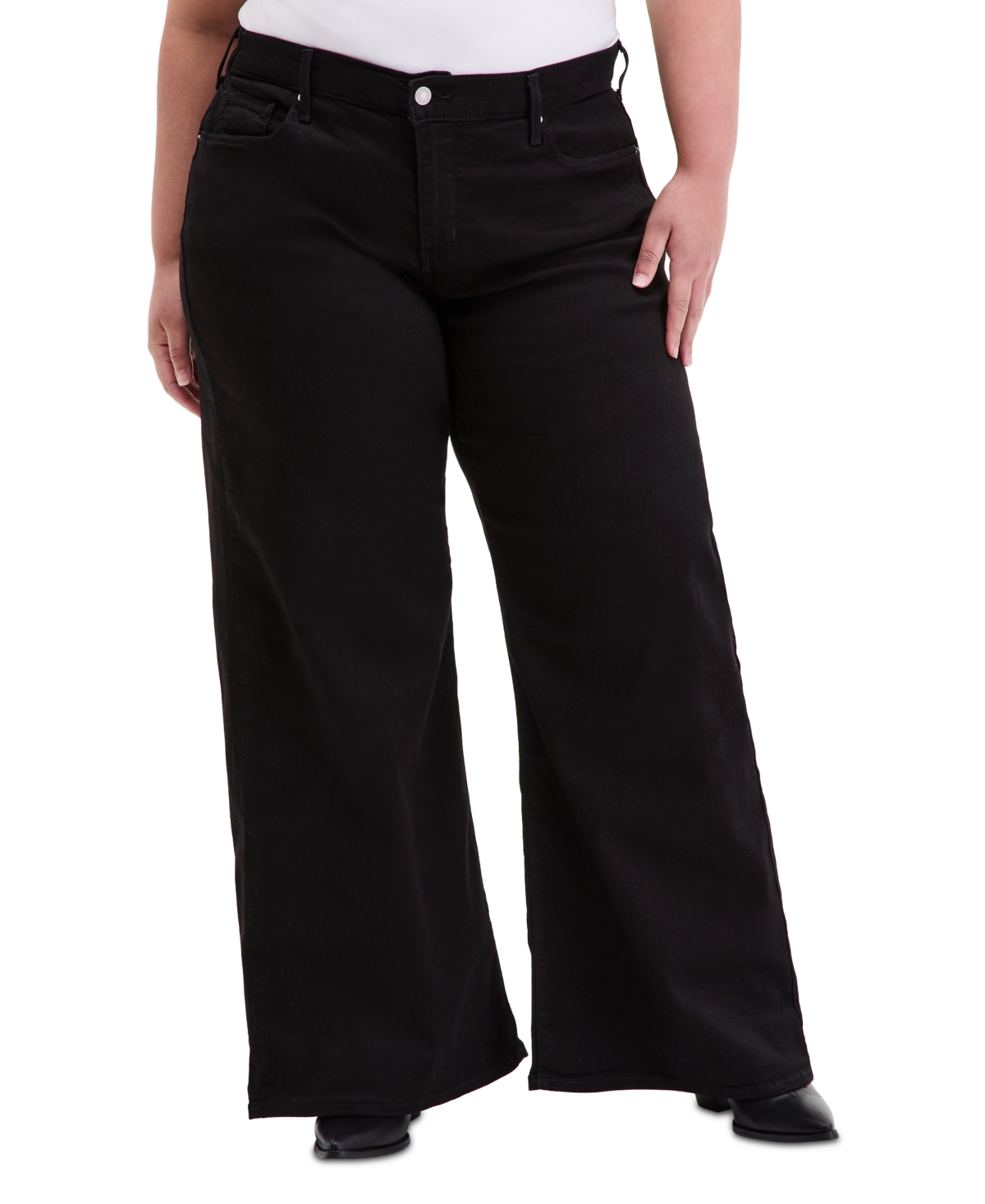 Click here for Levis Plus Size Mid Rise 318 Shaping Wide-Leg Jean... prices