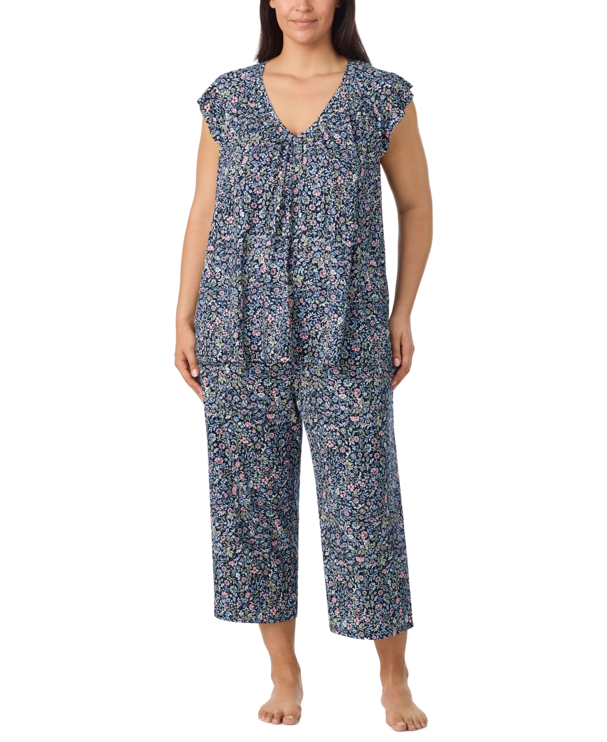 Click here for Ellen Tracy Plus Size V-Neck Flutter-Raglan Sleeve... prices
