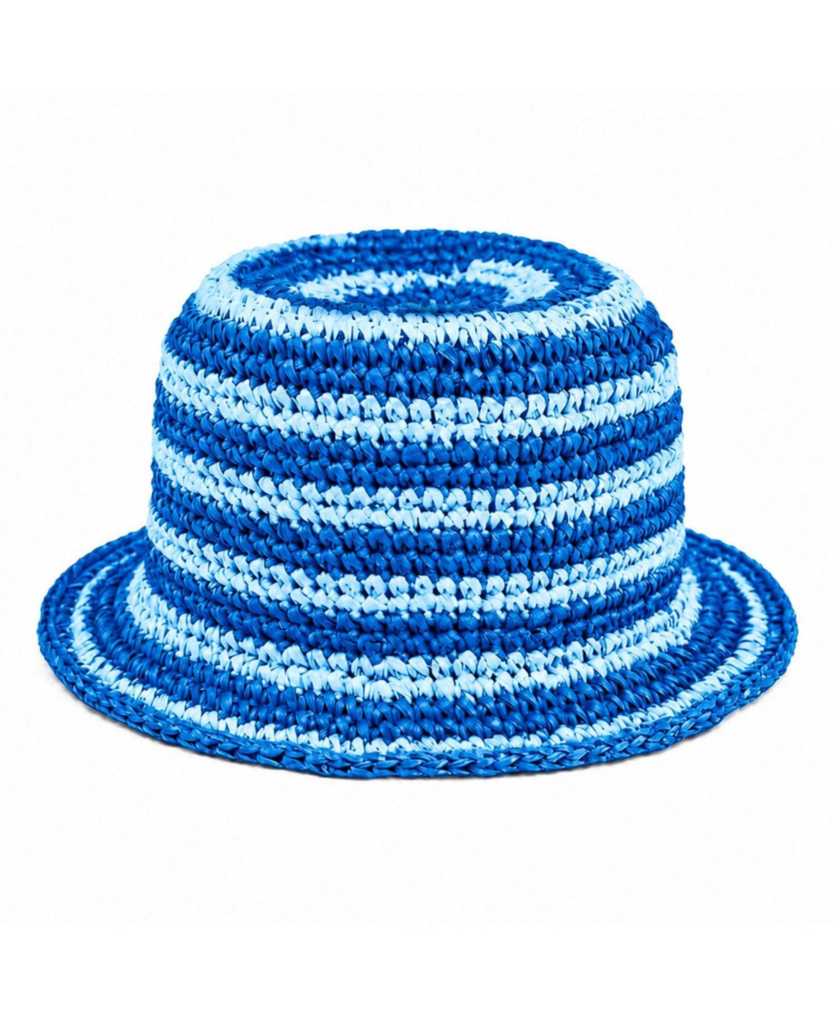 Click here for Brigitte Handwoven Raffia Sun Hat - Blue prices