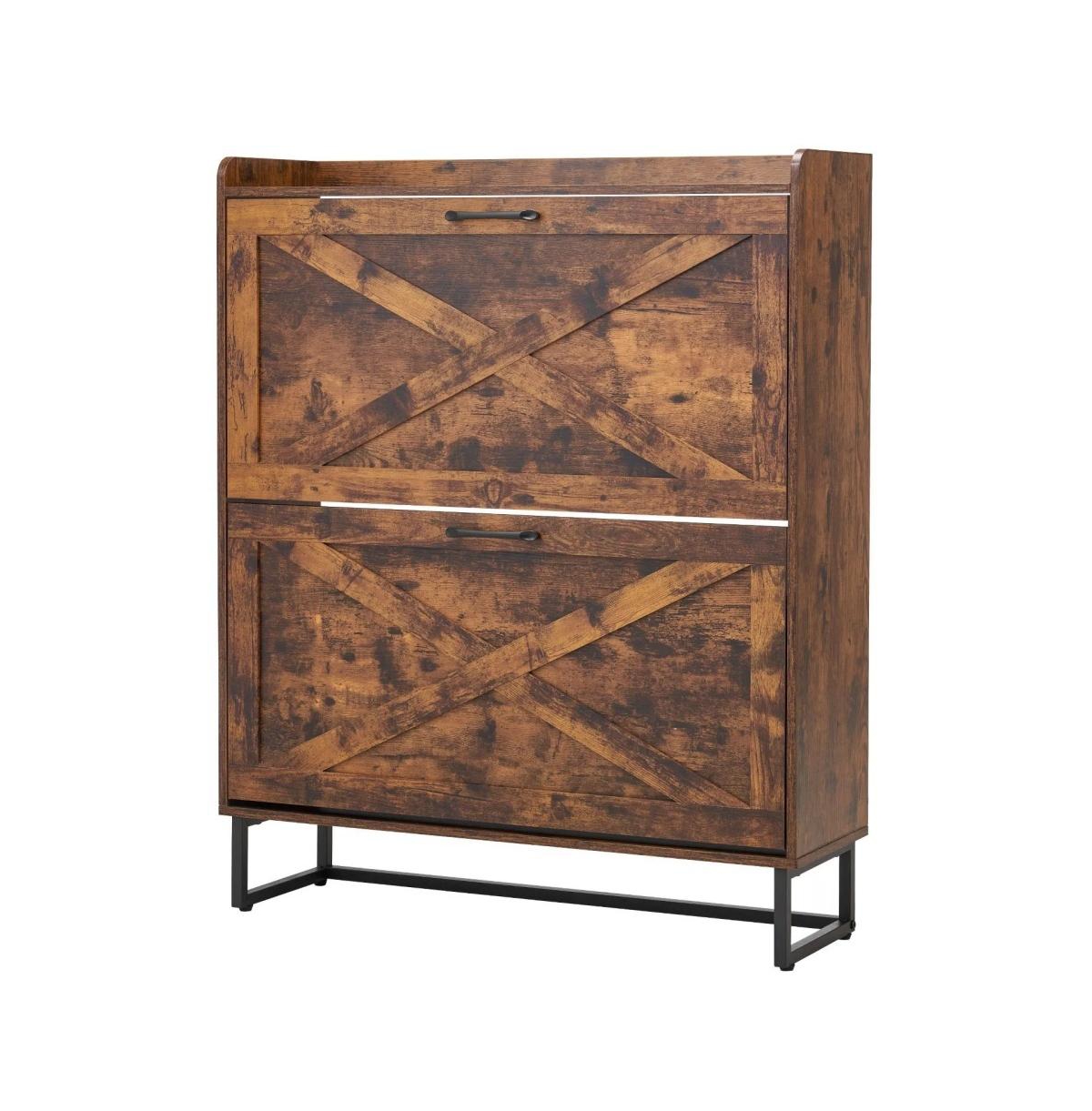 Click here for Slickblue 2 Drawer Shoe Storage Cabinet with Two S... prices
