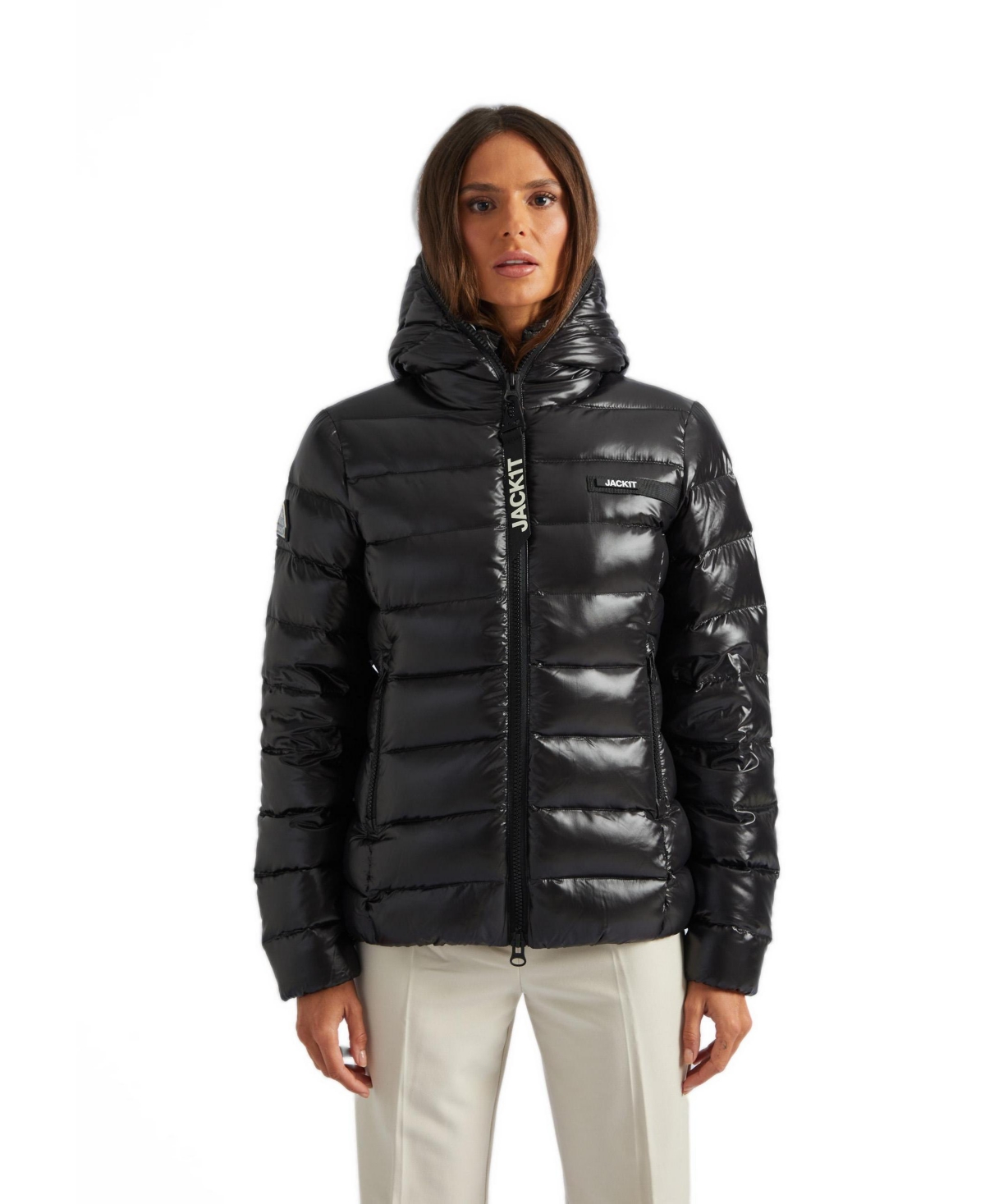 Click here for JACK1T Womens Hooded Quilted Puffer Jacket - Black prices