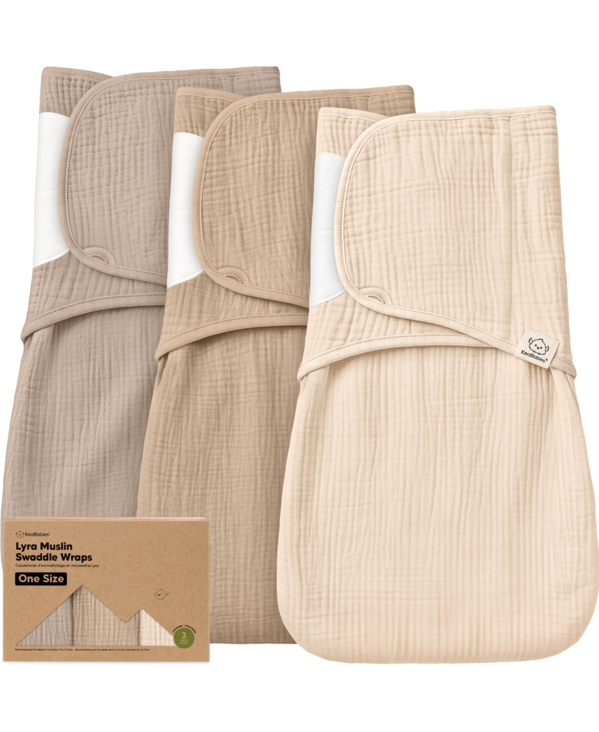 Click here for KeaBabies 3pk Lyra Muslin Swaddles for Newborns  1... prices