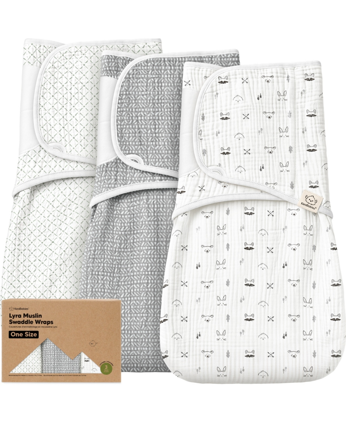 Click here for KeaBabies 3pk Lyra Muslin Swaddles for Newborns  1... prices