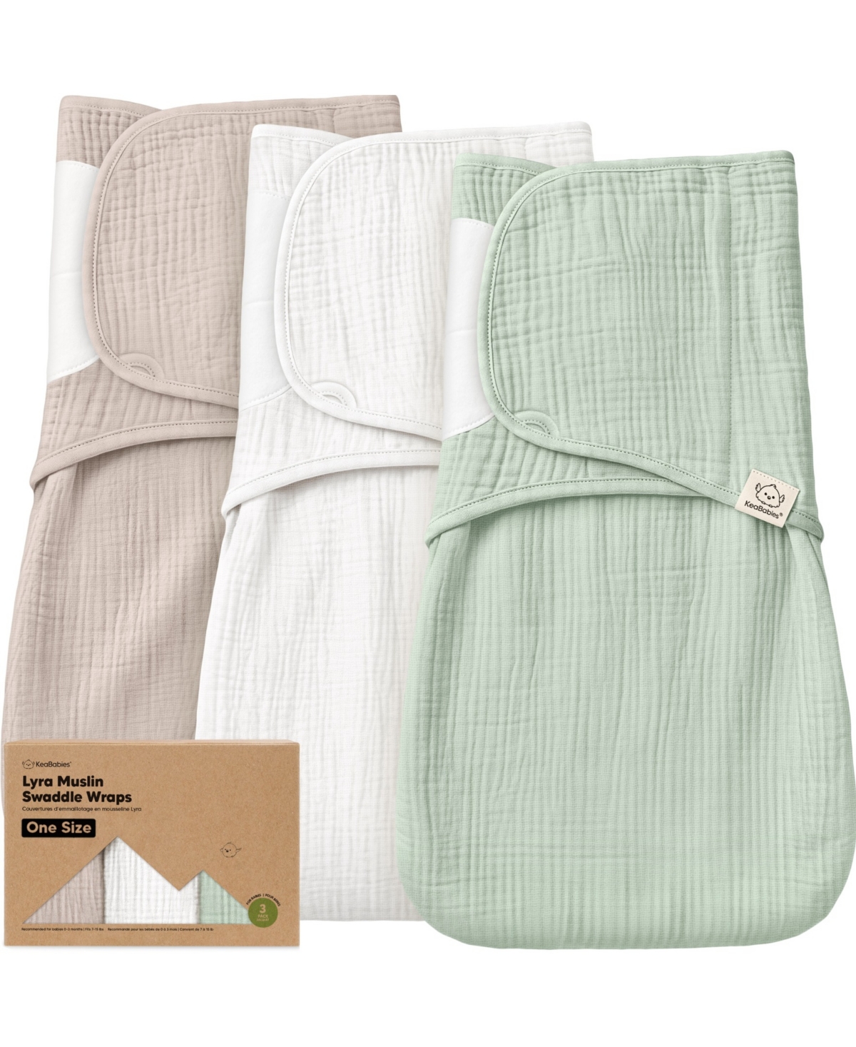 Click here for KeaBabies 3pk Lyra Muslin Swaddles for Newborns  1... prices