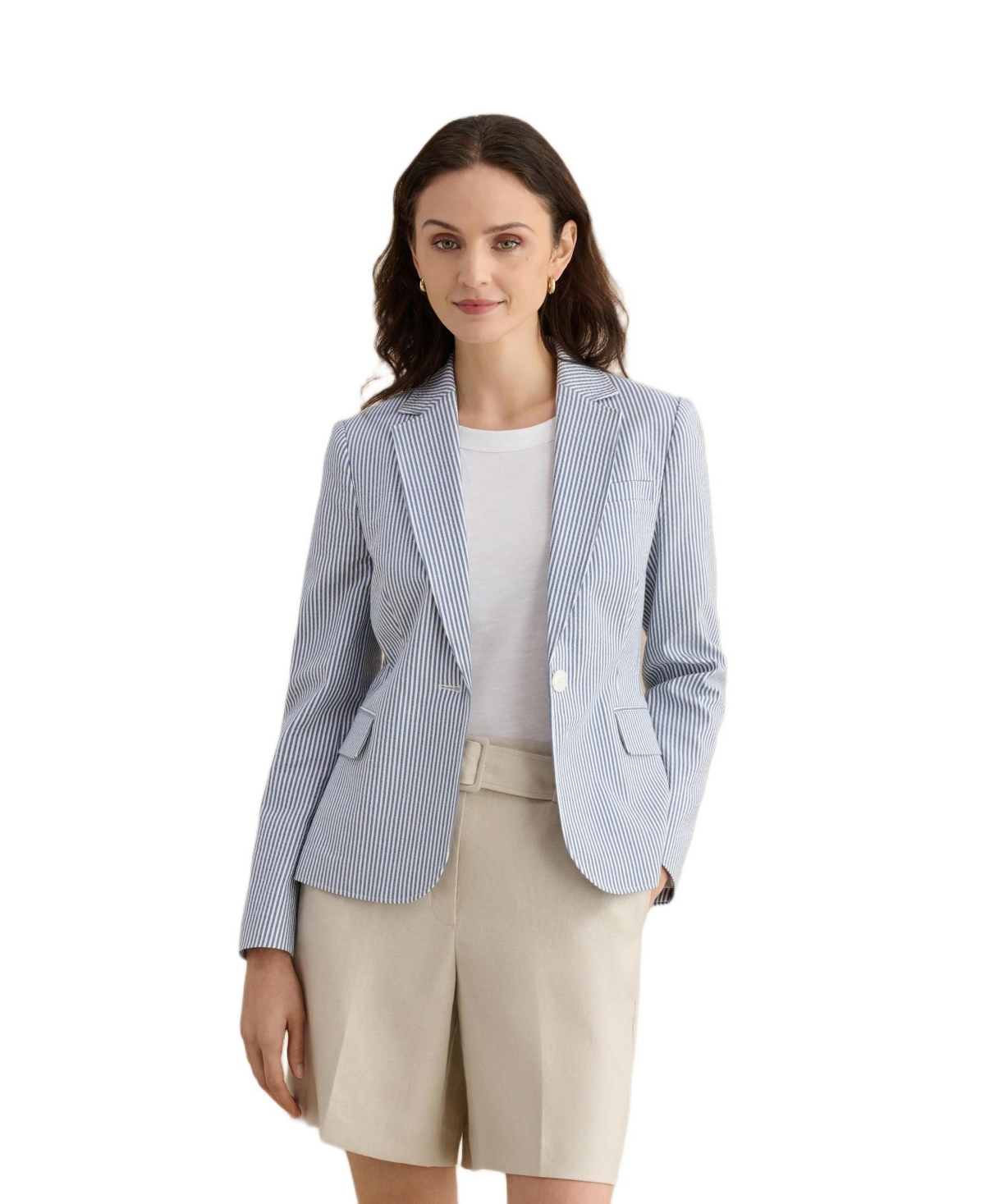 Click here for Hobbs Blake Structured Single-Button Blazer - Ligh... prices