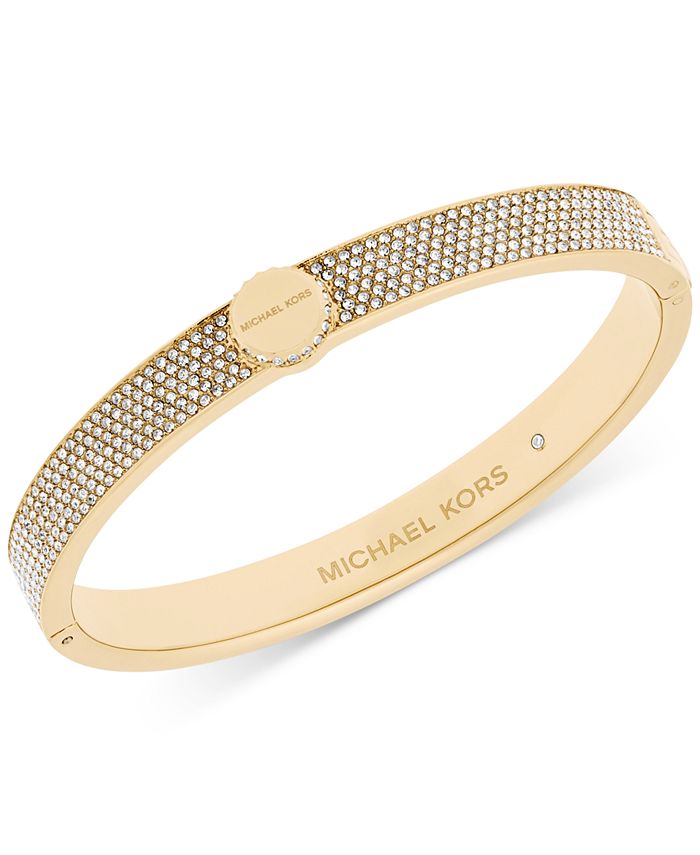 Michael Kors Logo Disc Pavé Hinge Bangle - Macy's