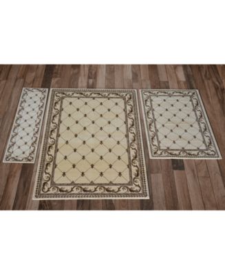 Kas Corinthian 5318 Ivory Fleur-de-Lis 3-Pc. Rug Set - Macy's
