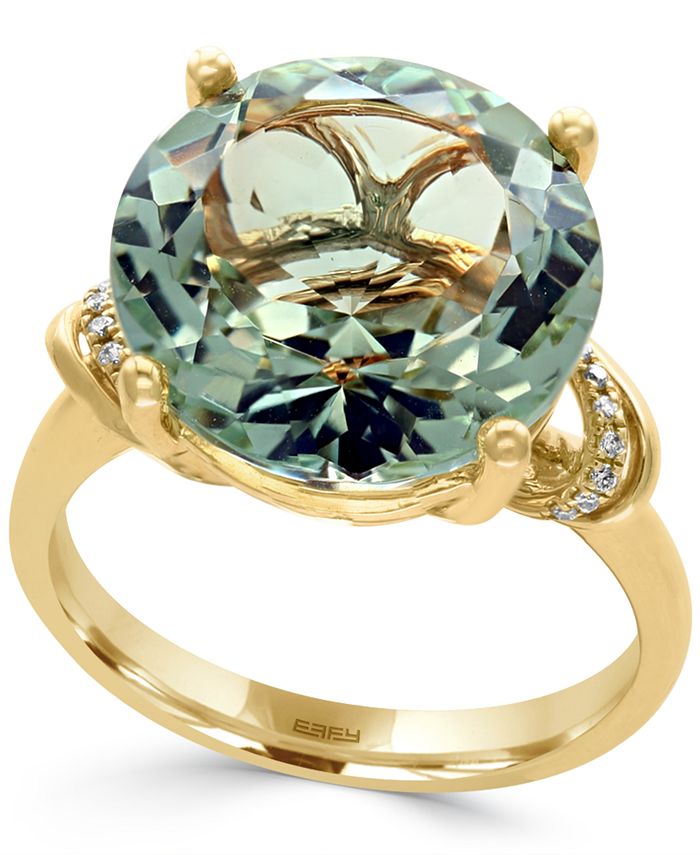 EFFY Collection EFFY® Green Amethyst (8-1/3 ct. t.w.) and Diamond ...