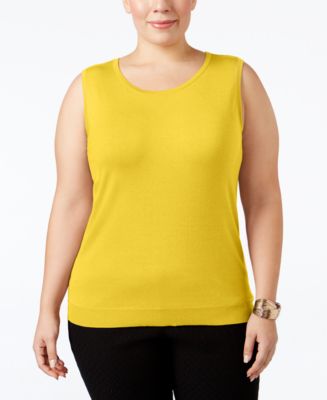August Silk Plus Size Sleeveless Shell - Macy's