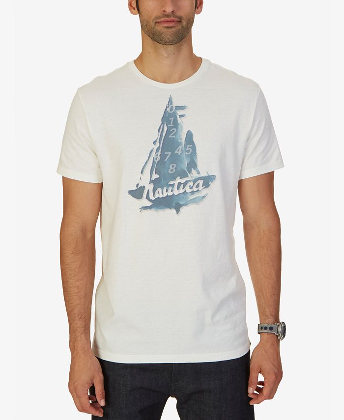 Nautica Men's Abstract Sailboat Graphic-Print T-Shirt & Reviews - T ...