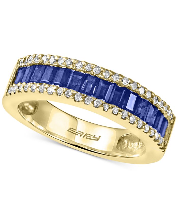 EFFY Collection EFFY® Royalé Bleu Sapphire (1 ct. t.w.) and Diamond (1/ ...