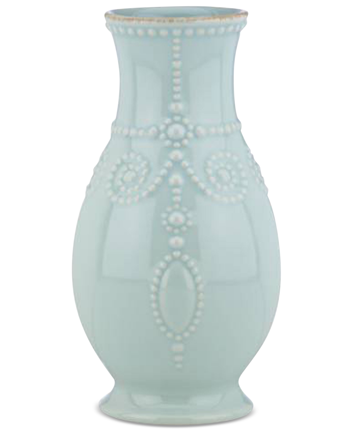 Click here for Lenox French Perle Fluted Vase - Ice Blue prices