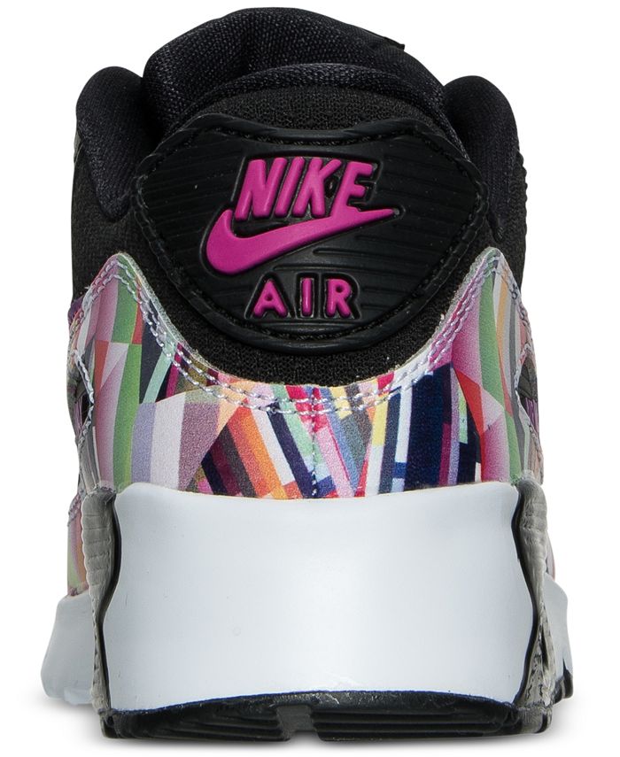 Nike Little Girls' Air Max 90 SE Mesh Running Sneakers from Finish Line ...
