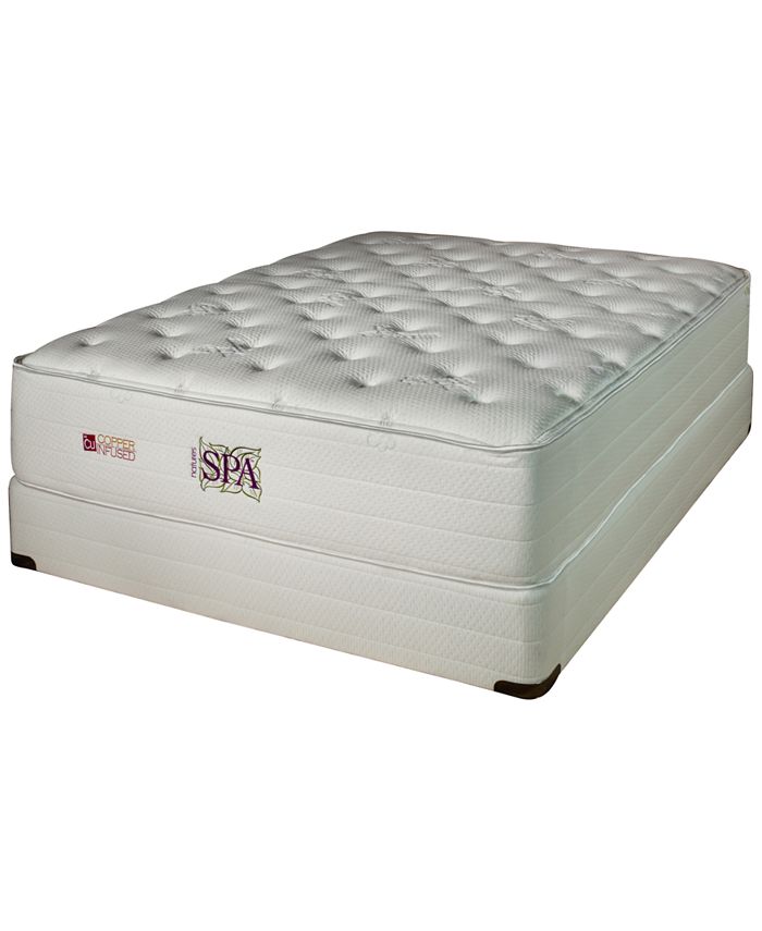 Nature's Spa by Paramount Serenity Latex 15'' Cushion Firm Mattress Set ...