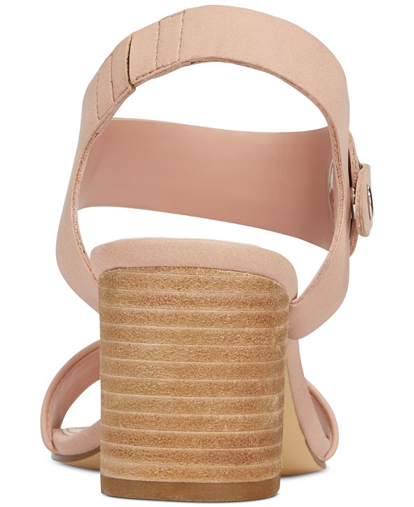 Bar III Birdie City Two-Piece Block-Heel Sandals, Created for Macy's ...