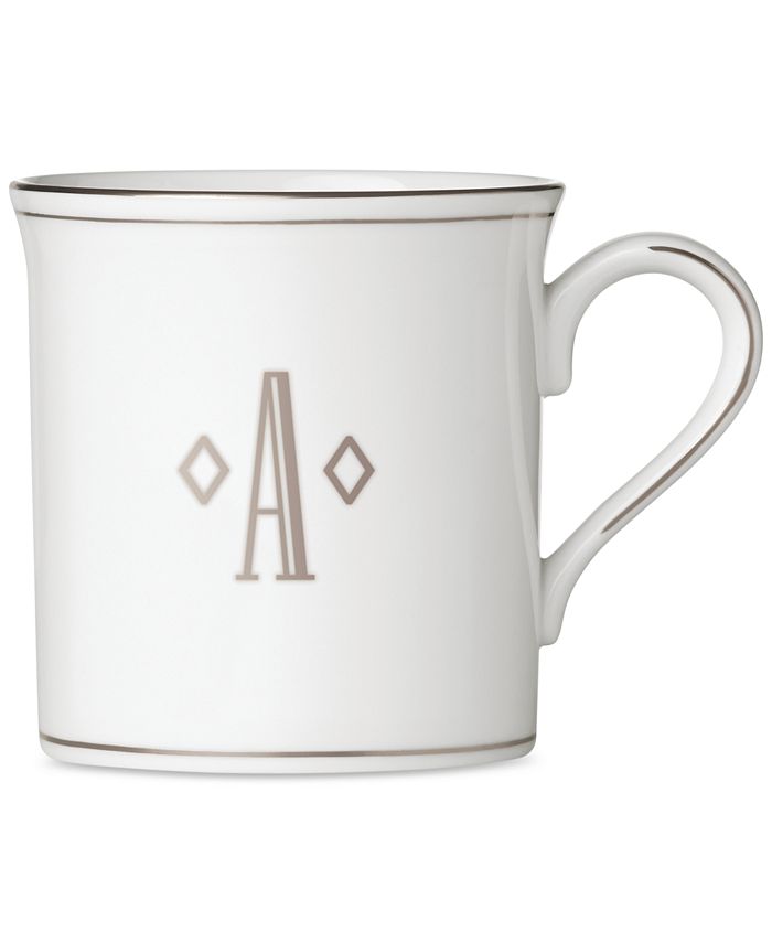 Lenox Federal Platinum Monogram Mug Block Letters Macys