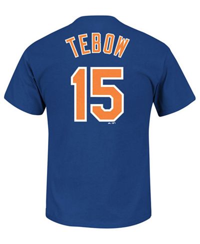 Majestic Men's Tim Tebow New York Mets Official Player T-Shirt - Sports ...