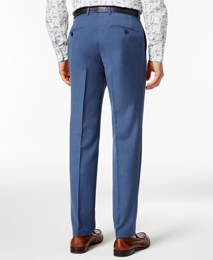 Bar III Men's Dusty Blue Solid Slim-Fit Pants, Created for Macy's - Macy's