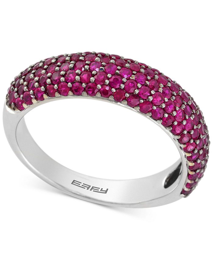 EFFY Collection EFFY® Final Call Ruby Pavé Ring (1-1/2 ct. t.w.) in 14k ...