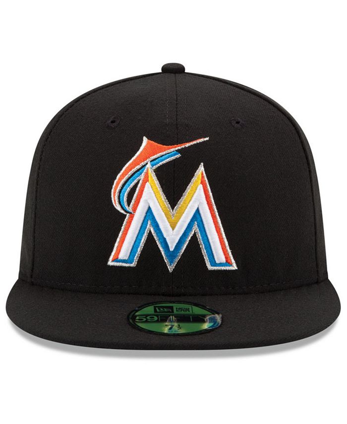 New Era Miami Marlins Authentic Collection 59FIFTY Cap - Macy's
