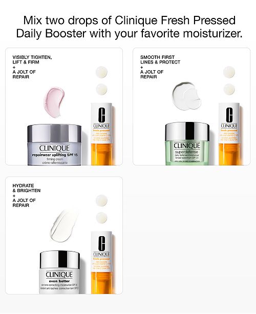 Clinique Fresh Pressed Vitamin C Daily Booster, 4 vials & Reviews ...